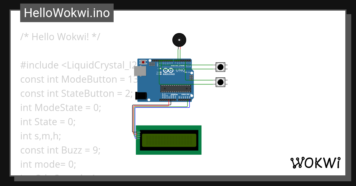 HelloWokwi.ino - Wokwi ESP32, STM32, Arduino Simulator