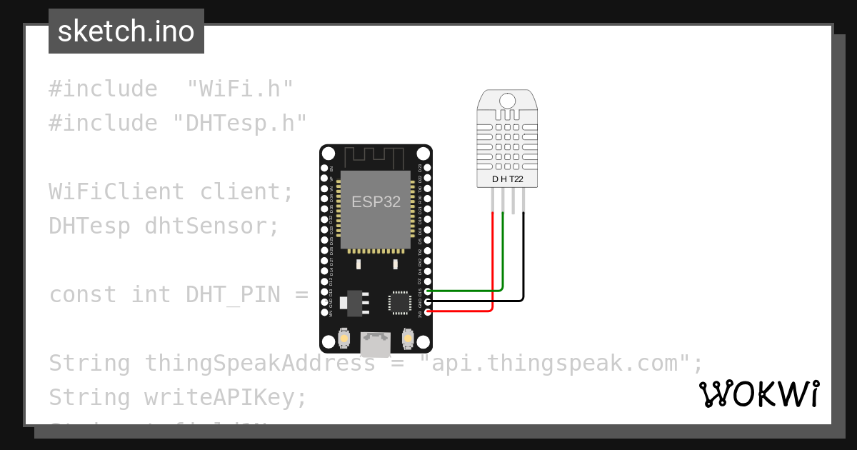 Sensor Suhu Thingspeak Wokwi Esp32 Stm32 Arduino Simulator 