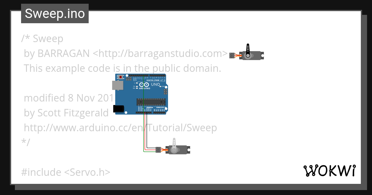 Sweep.ino - Wokwi ESP32, STM32, Arduino Simulator