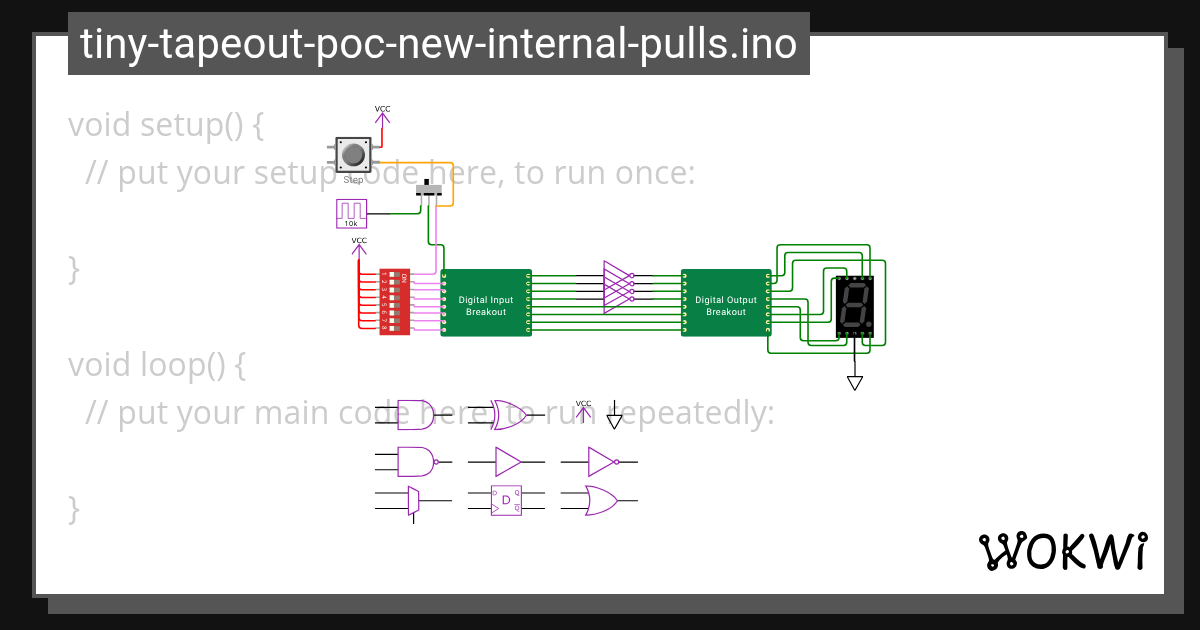 tiny-tapeout-poc-new-internal-pulls.ino - Wokwi ESP32, STM32, Arduino Simulator