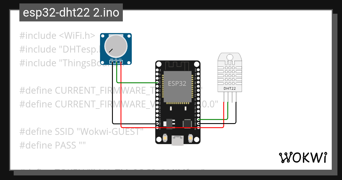 COBA2 dari P15. Uji esp32-dht22 2.ino - Wokwi ESP32, STM32, Arduino Simulator