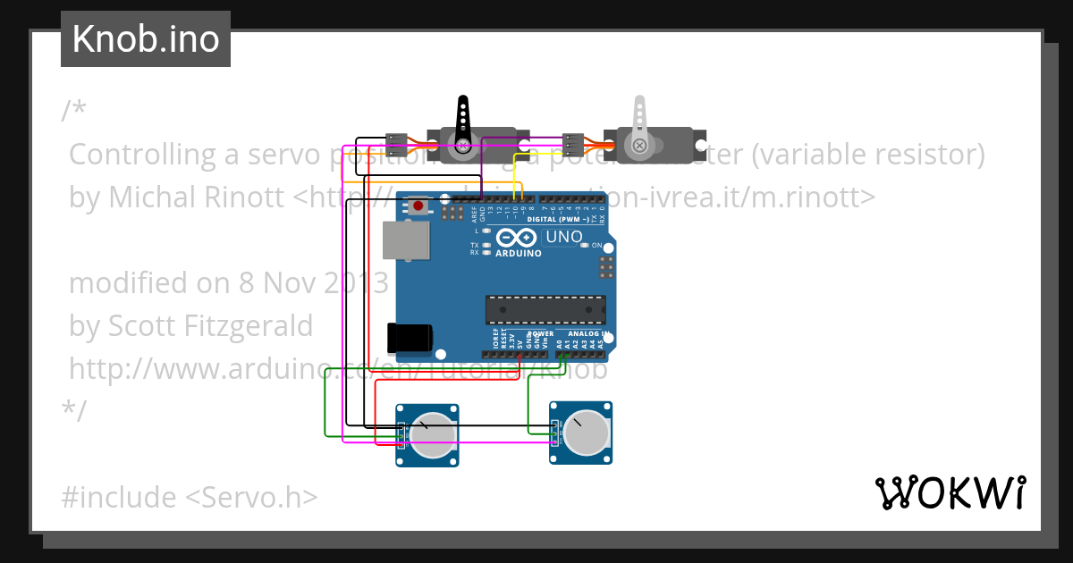 Knob.ino - Wokwi ESP32, STM32, Arduino Simulator