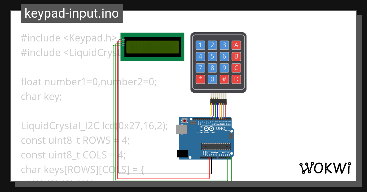 keypad-input.ino - Wokwi ESP32, STM32, Arduino Simulator
