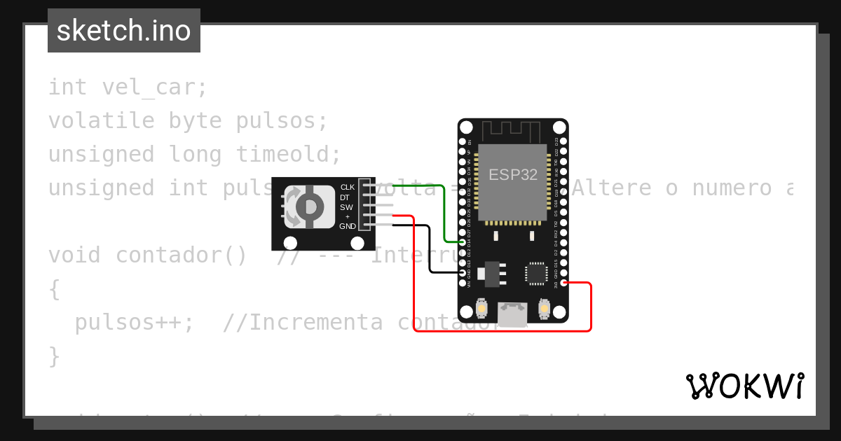 Velocidade Wokwi Arduino And Esp32 Simulator