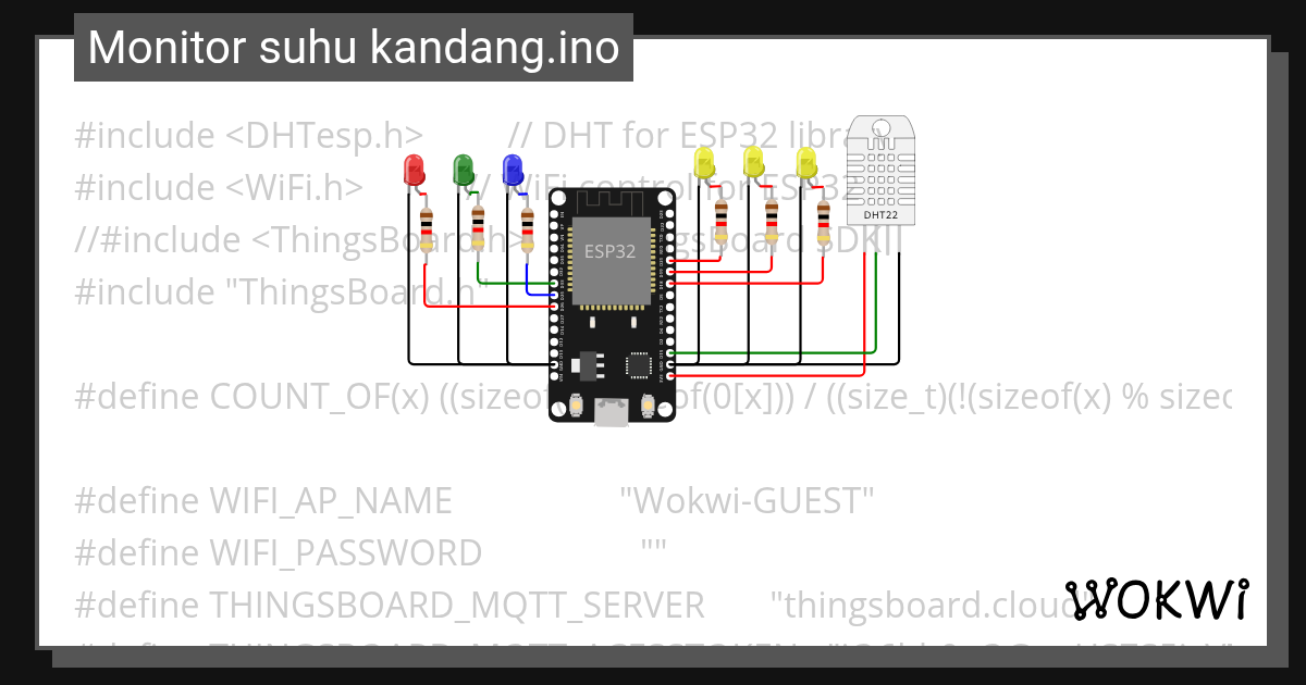 Monitor Suhu O Wokwi Esp32 Stm32 Arduino Simulator 