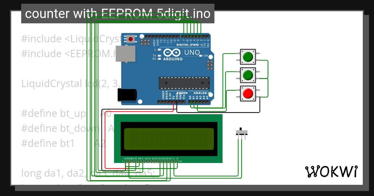 counter with EEPROM 5digit.ino - Wokwi ESP32, STM32, Arduino Simulator