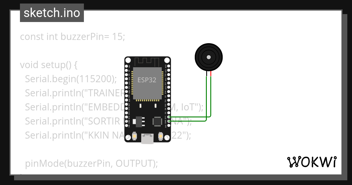 ESP32 Buzzer - Wokwi ESP32, STM32, Arduino Simulator