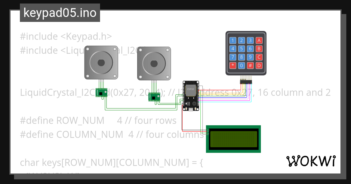 keypad05.ino - Wokwi ESP32, STM32, Arduino Simulator