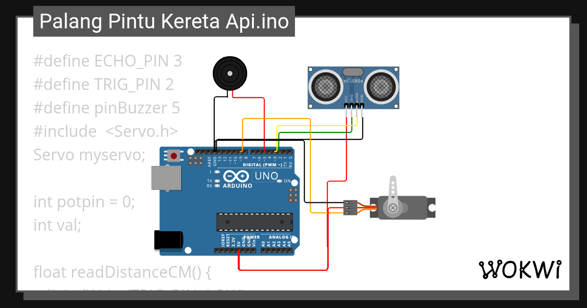 Palang Pintu Kereta Api.ino - Wokwi ESP32, STM32, Arduino Simulator