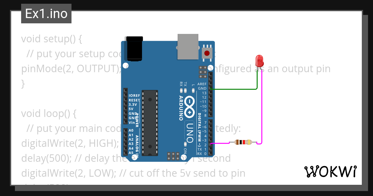 Ex1.ino - Wokwi ESP32, STM32, Arduino Simulator