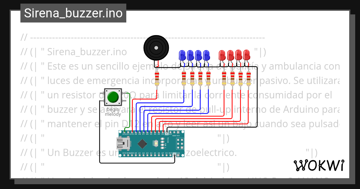 Sirena_buzzer.ino - Wokwi ESP32, STM32, Arduino Simulator