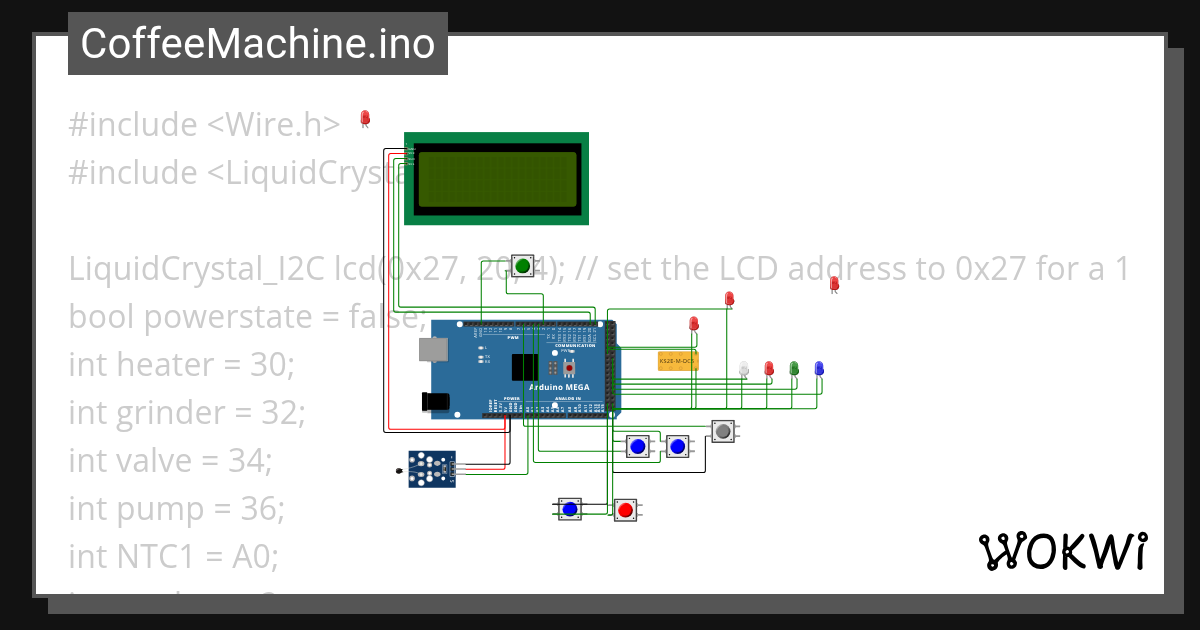 CoffeeMachine.ino - Wokwi ESP32, STM32, Arduino Simulator