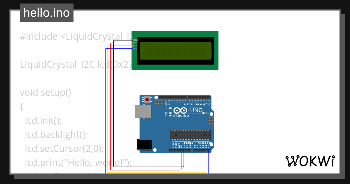 hello.ino - Wokwi ESP32, STM32, Arduino Simulator