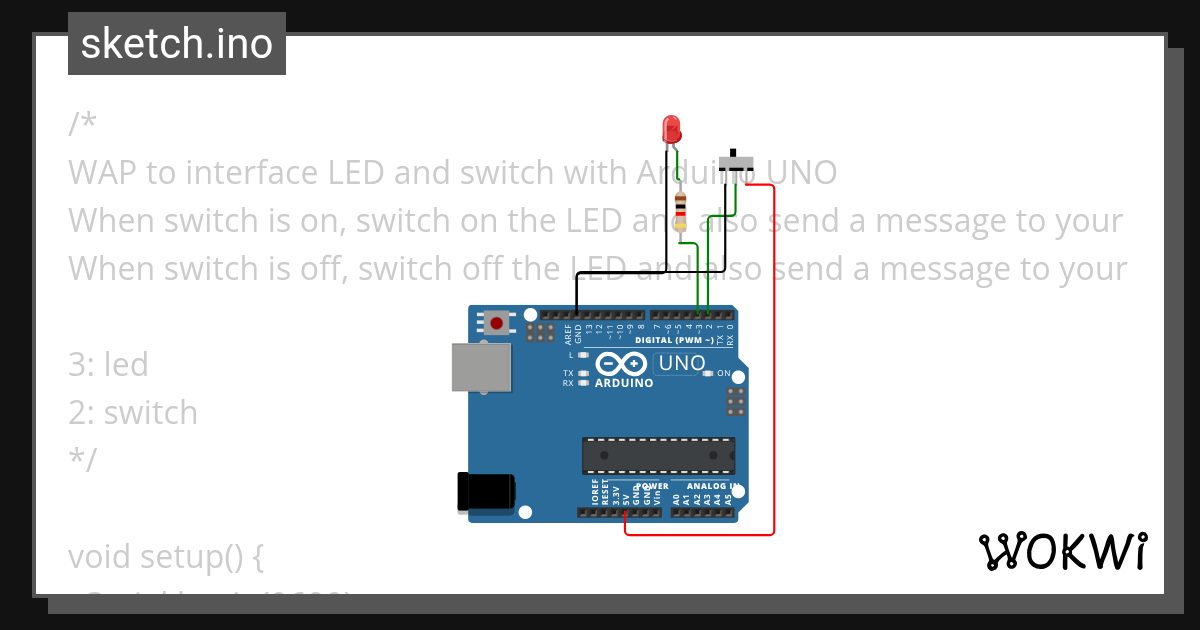 led_switch_print - Wokwi ESP32, STM32, Arduino Simulator