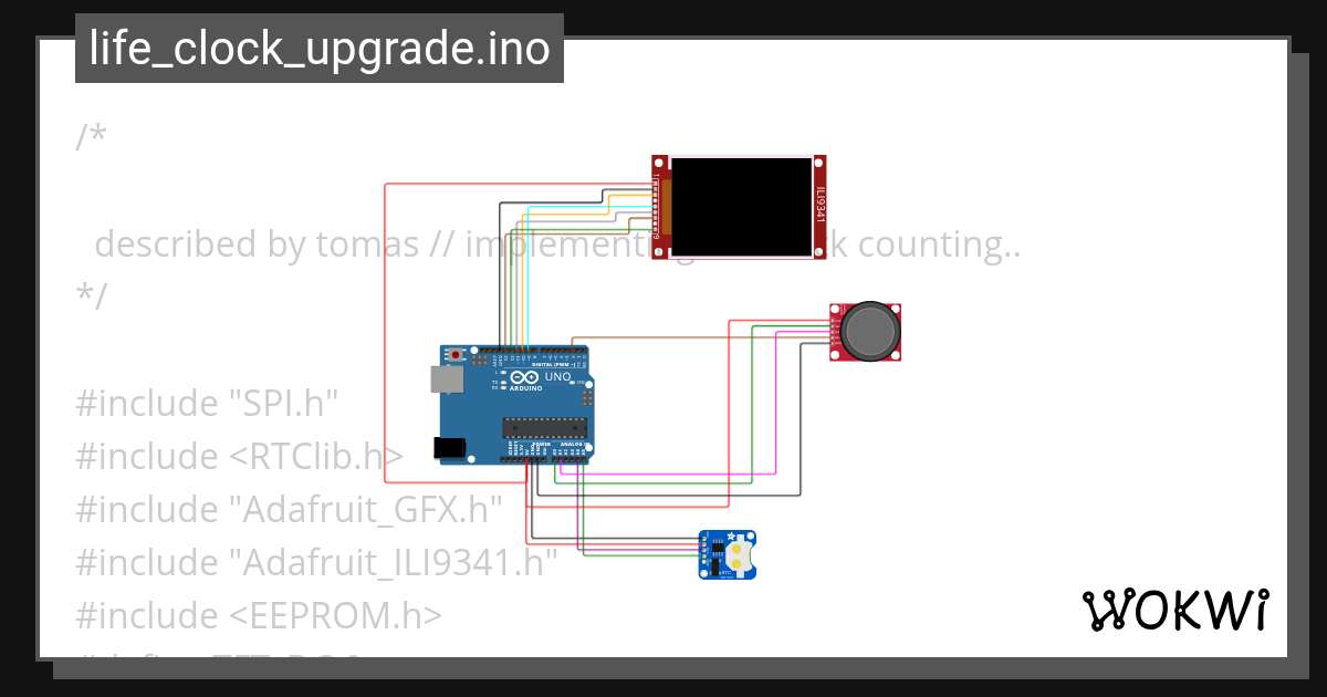 life_clock_upgrade.ino - Wokwi ESP32, STM32, Arduino Simulator