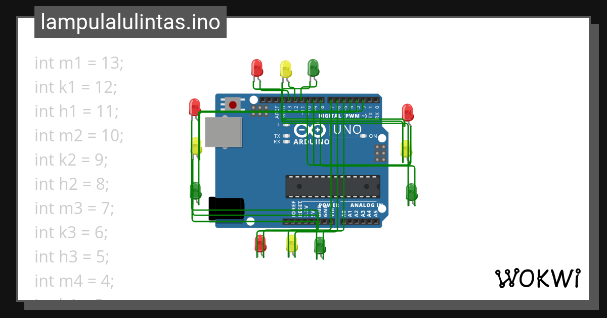 lampulalulintas.ino - Wokwi ESP32, STM32, Arduino Simulator