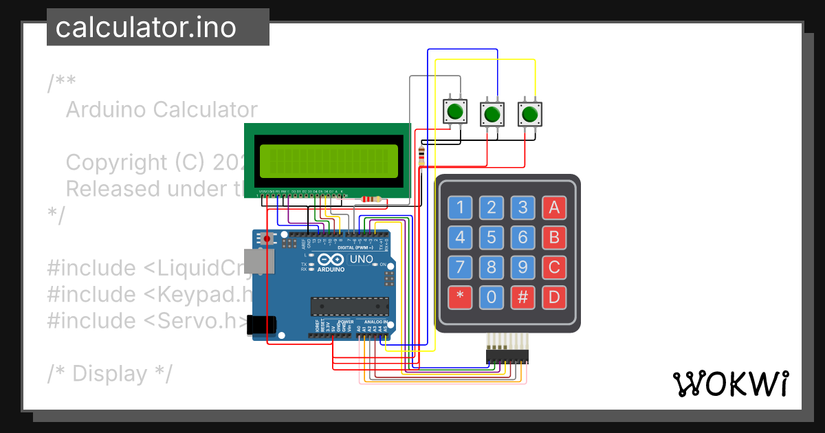 calculator.ino - Wokwi ESP32, STM32, Arduino Simulator