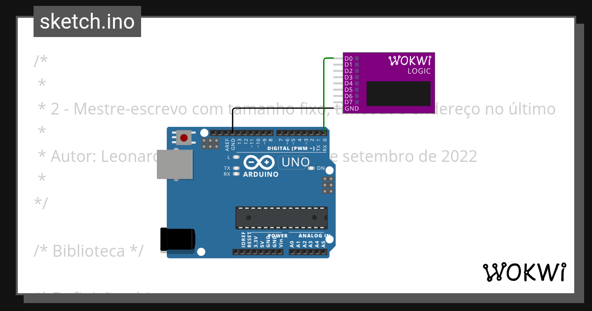 EX. 2 - Wokwi ESP32, STM32, Arduino Simulator