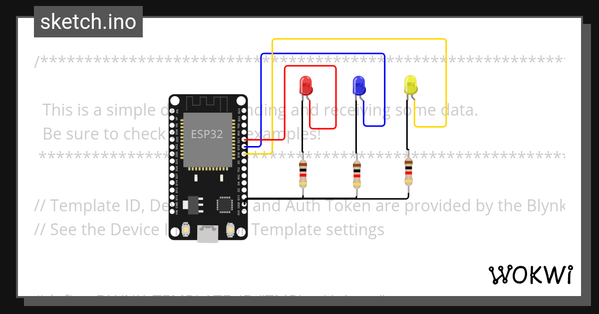 Remote led - Wokwi ESP32, STM32, Arduino Simulator