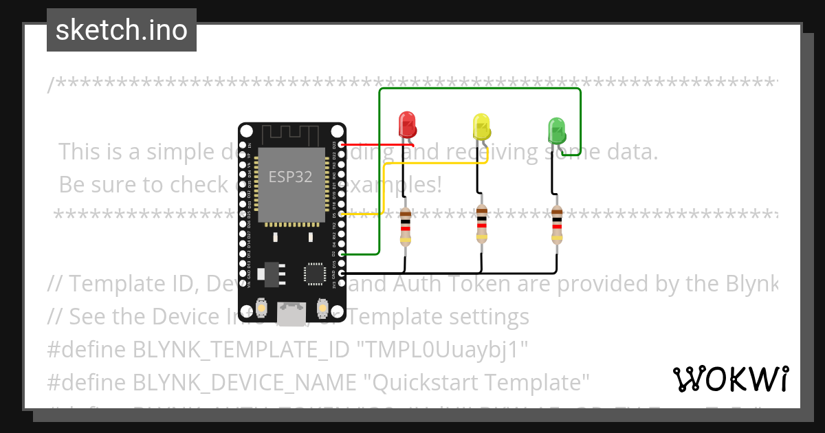 Quickstart template - Wokwi ESP32, STM32, Arduino Simulator