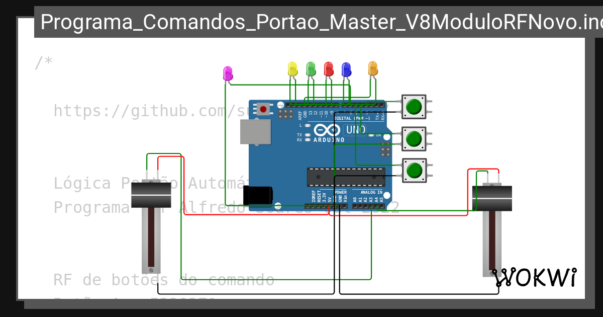 Portão O Wokwi Esp32 Stm32 Arduino Simulator