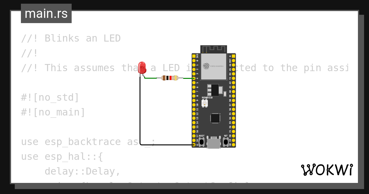 Esp32s2 Rust No Std Blinky Wokwi Esp32 Stm32 Arduino Simulator 0859