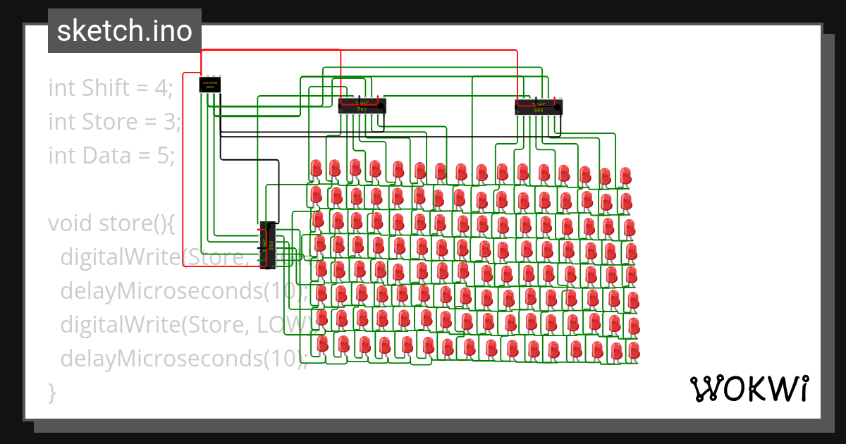 8x16 Laufschrift Wokwi Esp32 Stm32 Arduino Simulator 