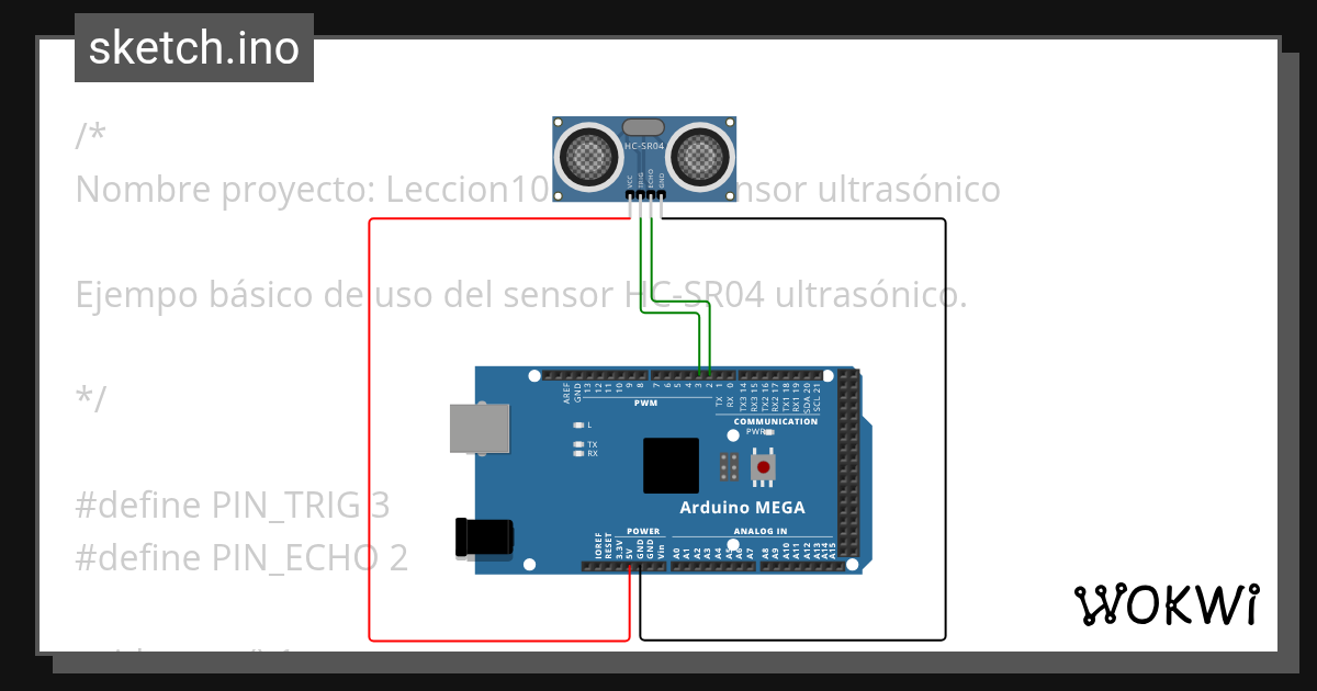 Leccion10 Sensor Ultrasonico Hc Sr04 Wokwi Esp32 Stm32 Arduino Simulator