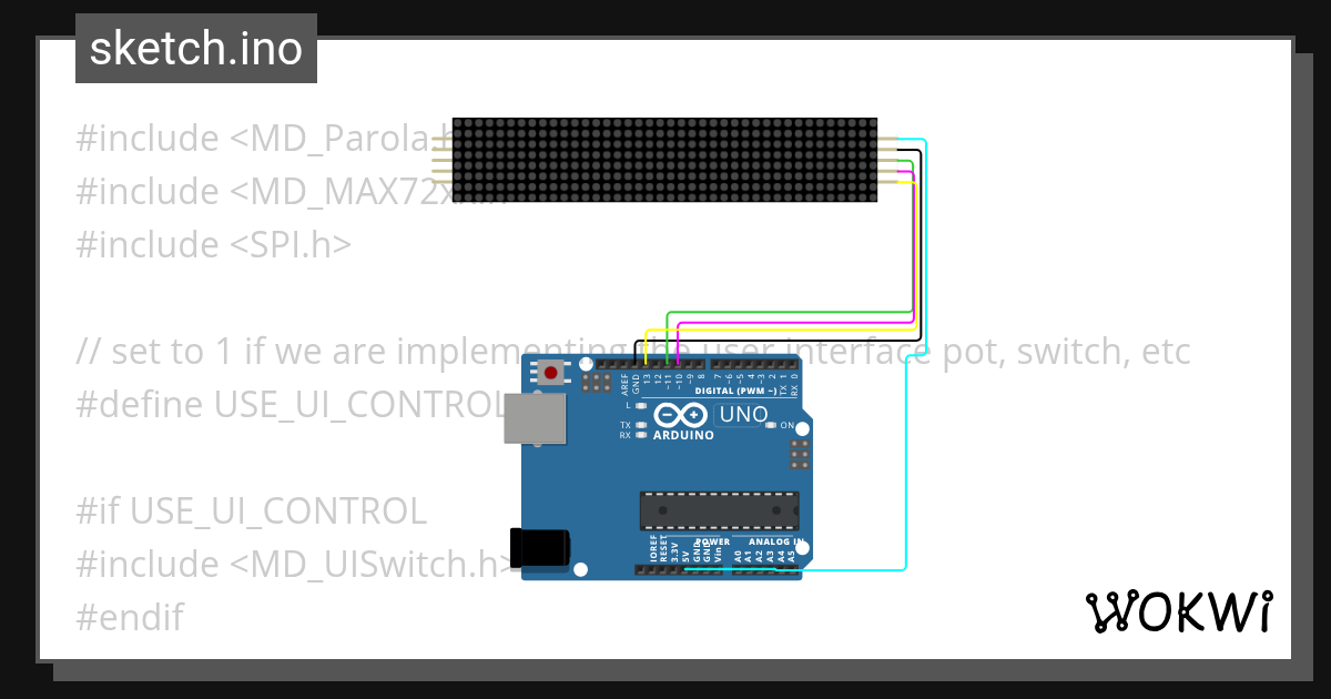 matrix nama - Wokwi ESP32, STM32, Arduino Simulator