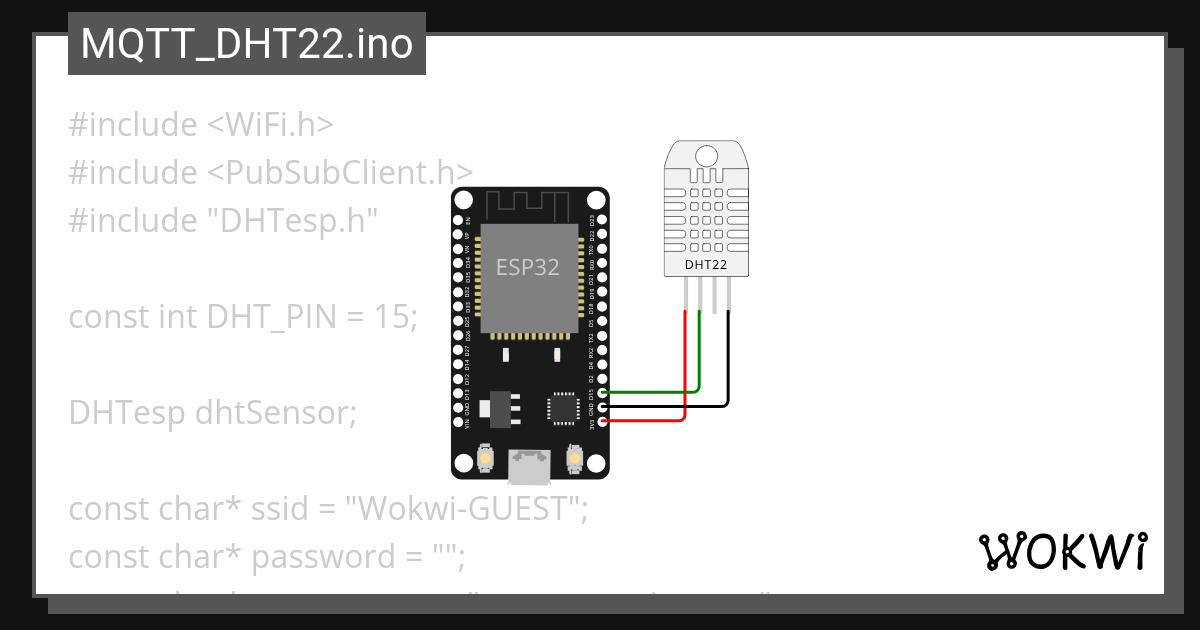 MQTT_DHT22.ino - Wokwi ESP32, STM32, Arduino Simulator