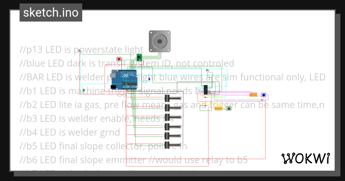 Weld Circuit plus Valid Arc and is meant for sim, contains extra "junk" - Wokwi ESP32, STM32 ...