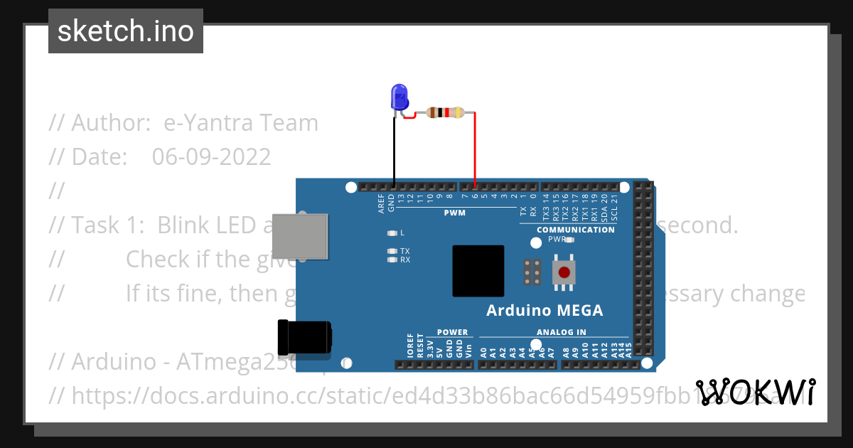 sketch.ino - Wokwi ESP32, STM32, Arduino Simulator