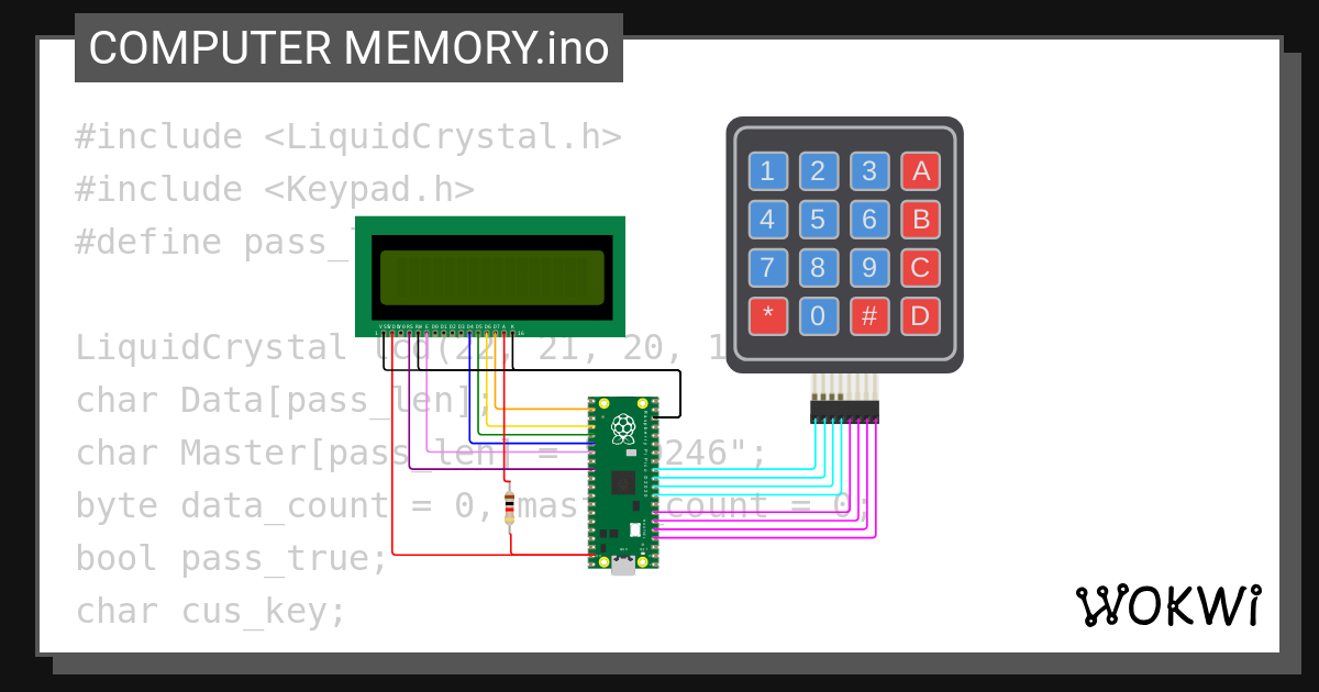 Computer Memory Group 4 Wokwi Esp32 Stm32 Arduino Simulator