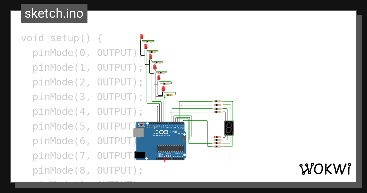 Случайные светодиоды Wokwi Esp32 Stm32 Arduino Simulator 0379