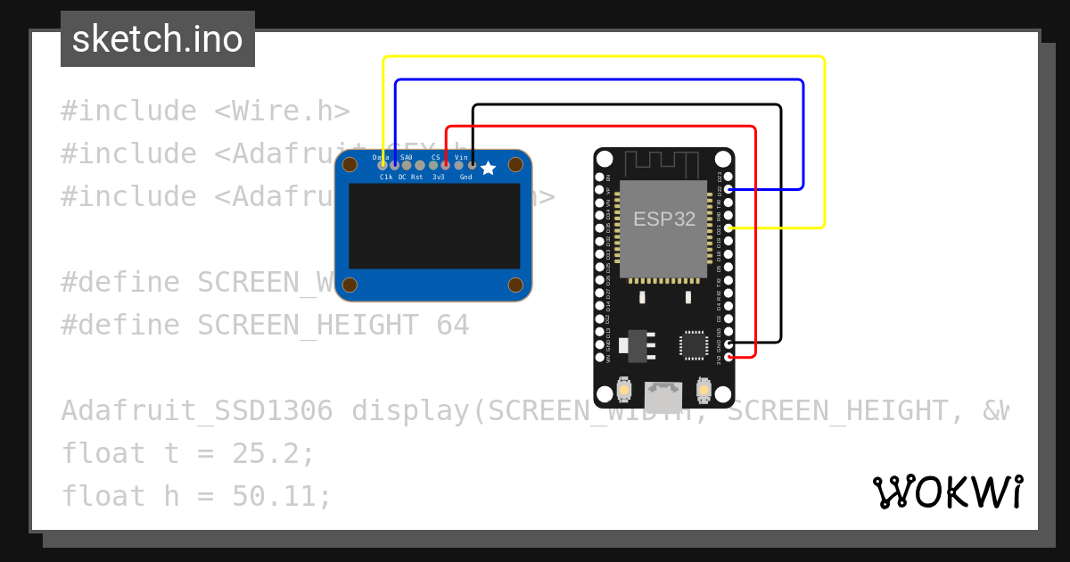Esp32i2coleddisplay Float Wokwi Esp32 Stm32 Arduino Simulator 7673