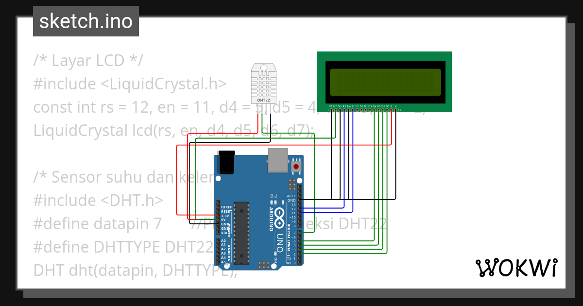 sensor suhu dan kelembaban Raia Aletta 8B - Wokwi ESP32, STM32, Arduino Simulator