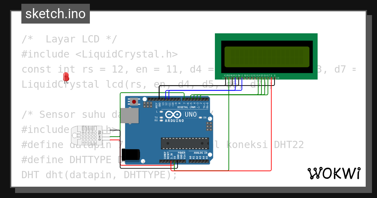 Lcd 1602 N Led Wokwi Esp32 Stm32 Arduino Simulator 5077