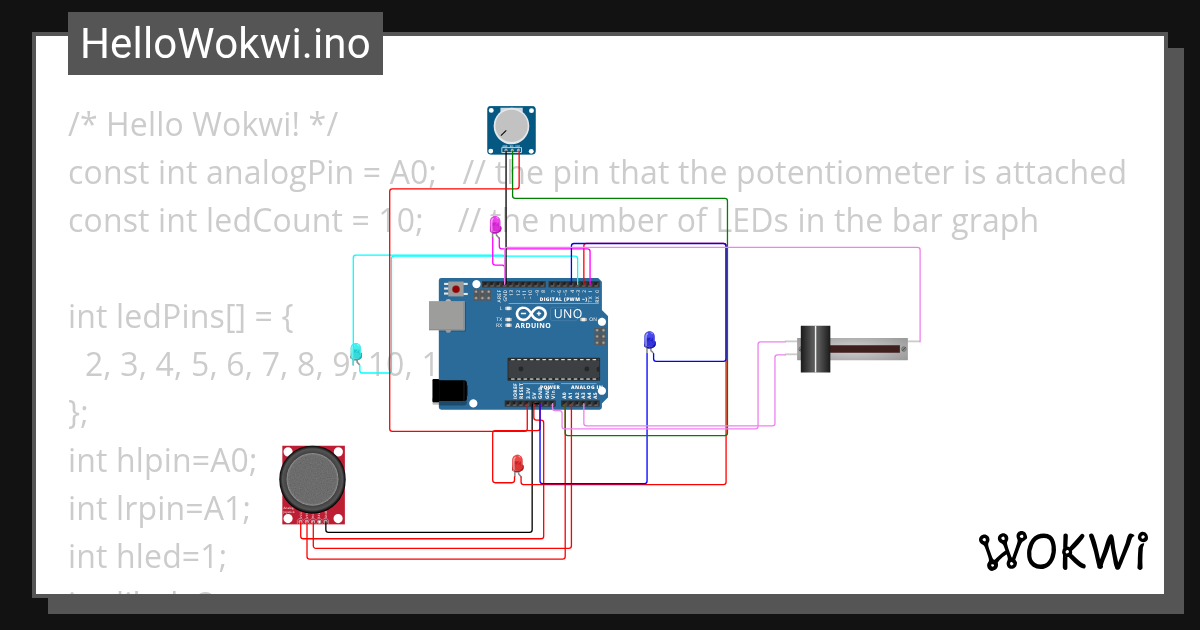 HelloWokwi.ino - Wokwi ESP32, STM32, Arduino Simulator