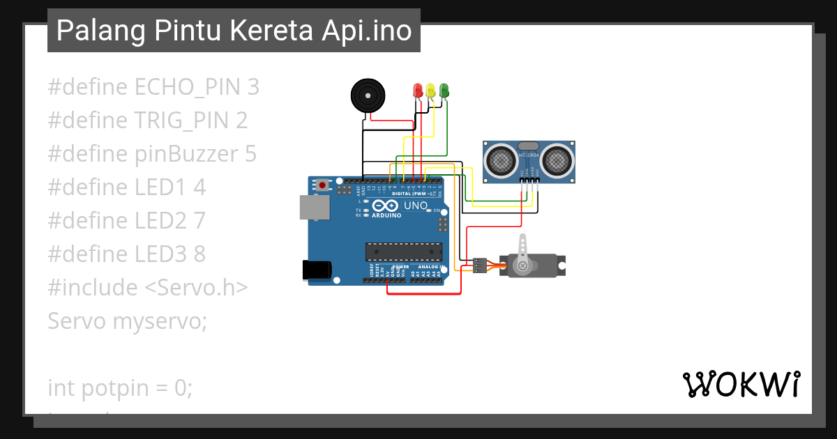 Palang Pintu Kereta Api.ino - Wokwi ESP32, STM32, Arduino Simulator