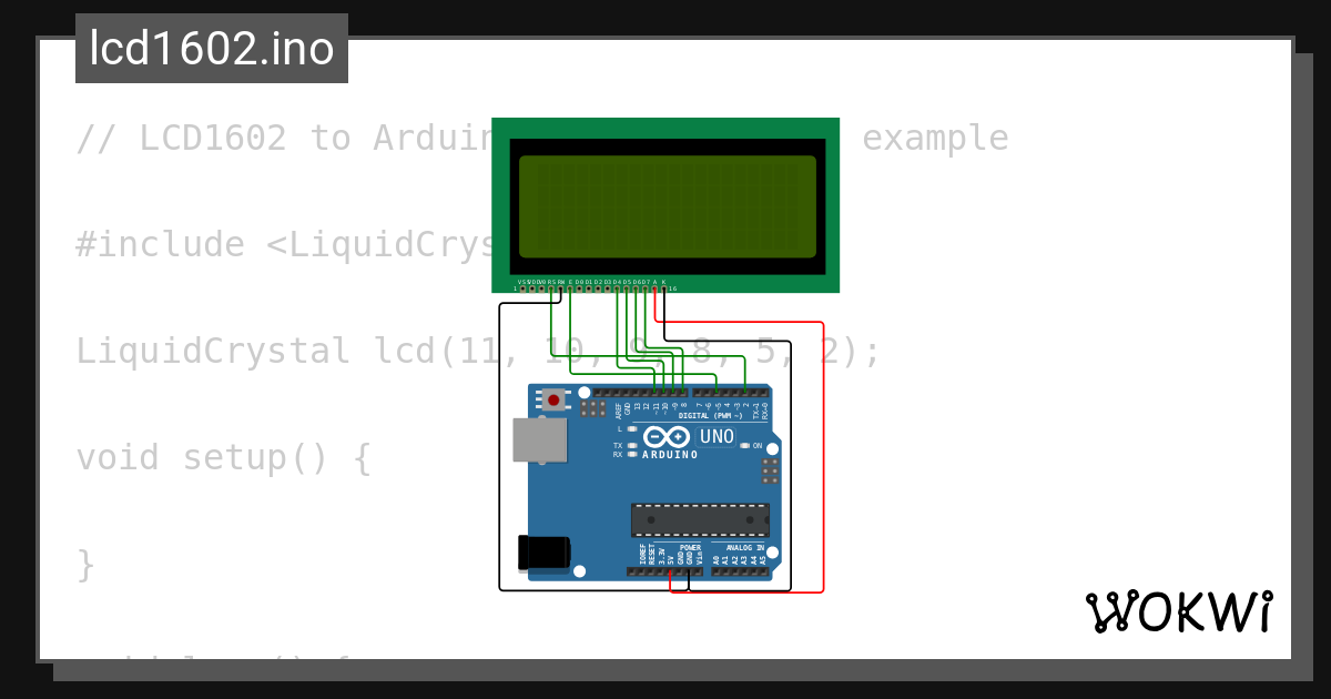 lcd1602.ino - Wokwi ESP32, STM32, Arduino Simulator lcd1602.ino - Wokwi ESP32, STM32, Arduino Simulator