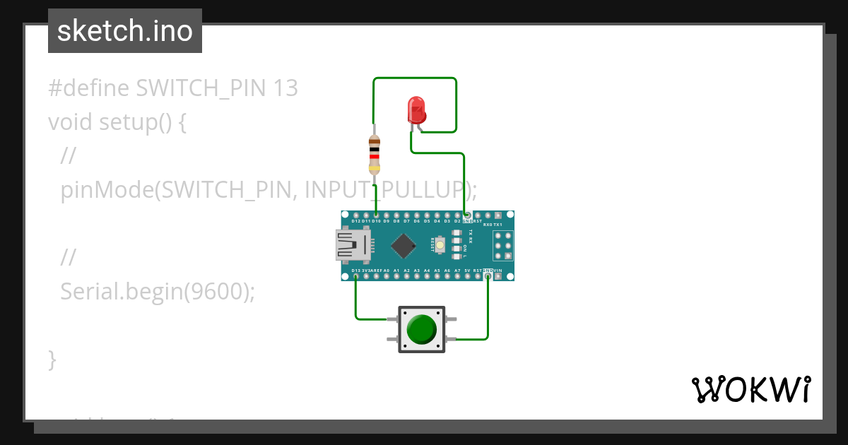 switch.ino - Wokwi ESP32, STM32, Arduino Simulator