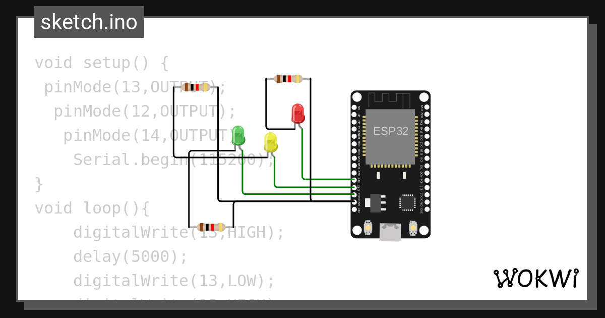 Farolo Wokwi Esp32 Stm32 Arduino Simulator