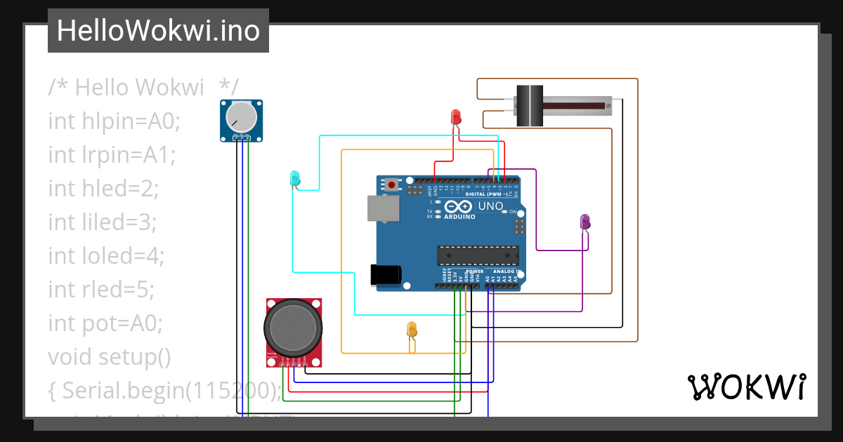 HelloWokwi.ino - Wokwi ESP32, STM32, Arduino Simulator