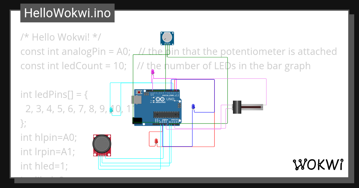 HelloWokwi.ino - Wokwi ESP32, STM32, Arduino Simulator