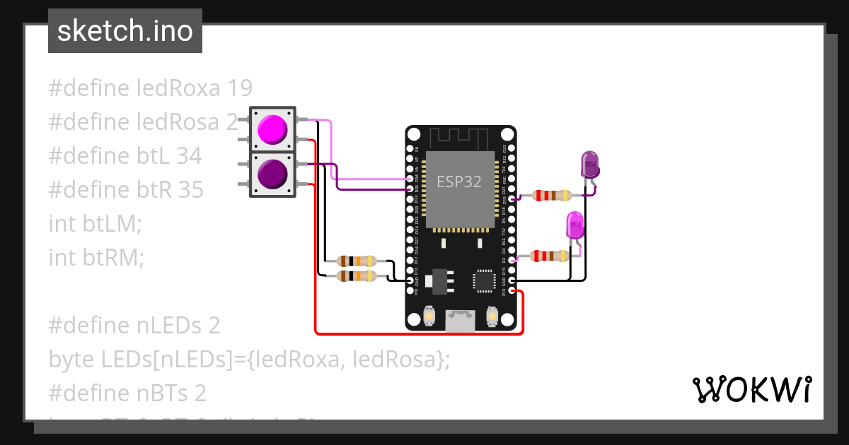 Porta NAND - Wokwi ESP32, STM32, Arduino Simulator
