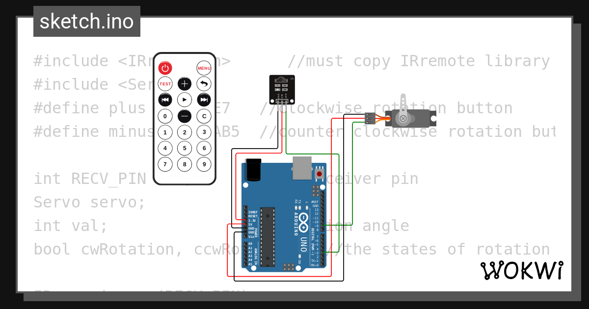 G10 Infraredservo Wokwi Esp32 Stm32 Arduino Simulator