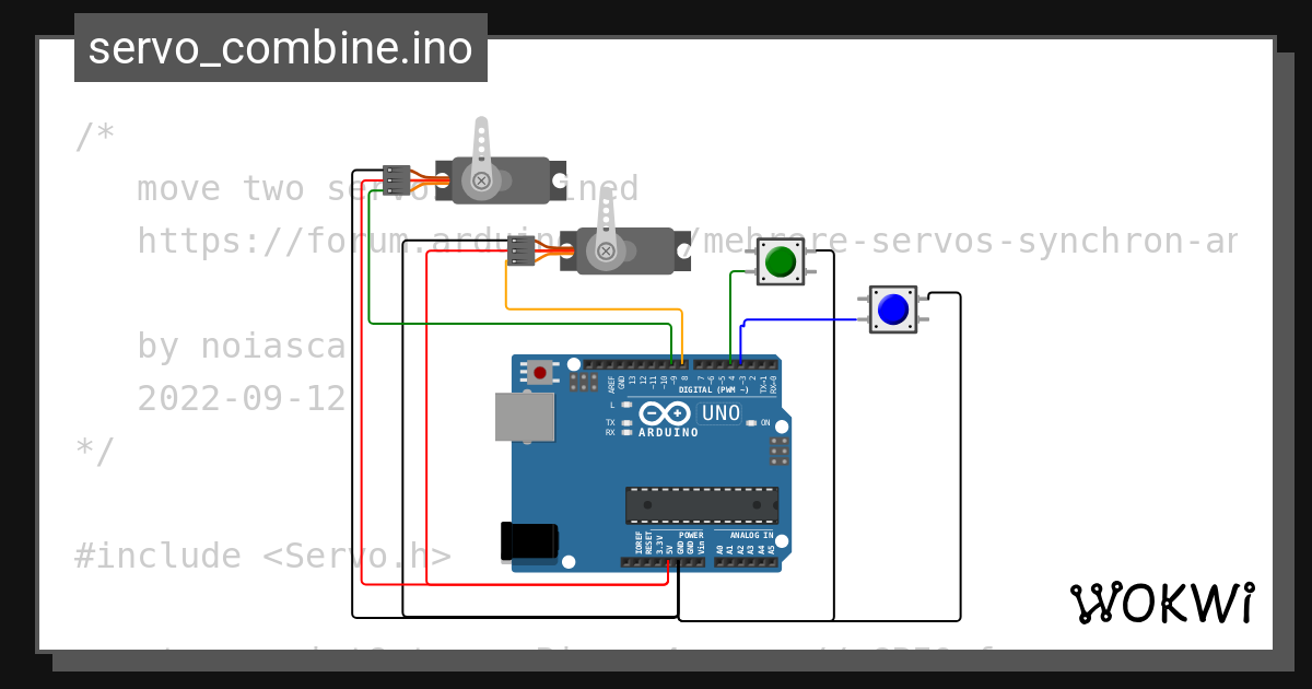 Servoo Wokwi Esp32 Stm32 Arduino Simulator