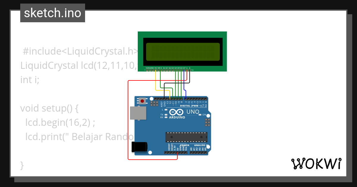 Belajar Random.ino - Wokwi ESP32, STM32, Arduino Simulator