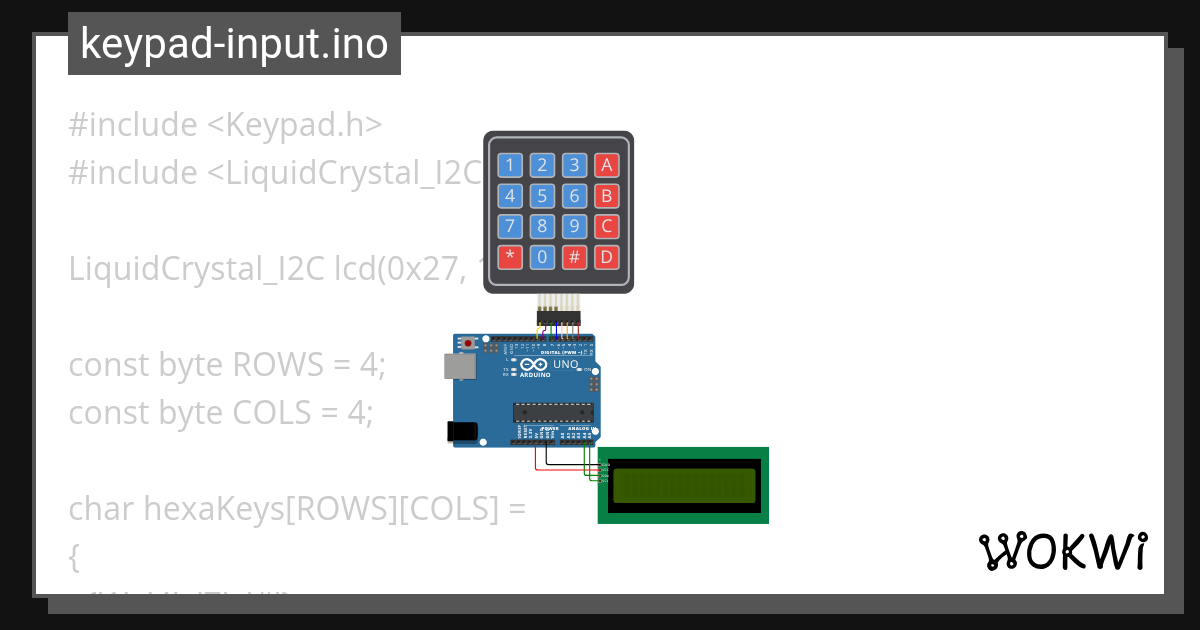 keypad-input.ino - Wokwi ESP32, STM32, Arduino Simulator