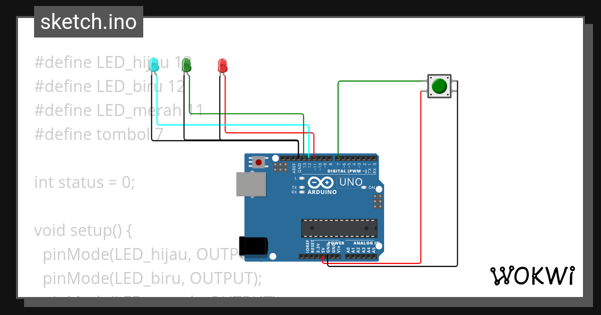Led Wokwi Esp32 Stm32 Arduino Simulator 4403
